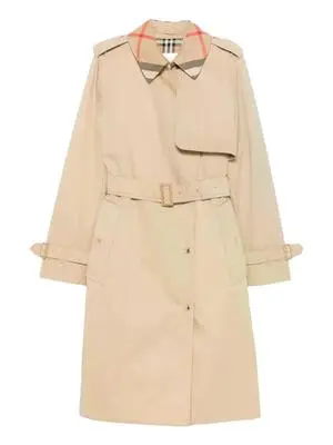 Burberry Belted Double-breasted Trench Coat - Neutrals