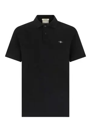 Gant Shield Logo-embroidered Polo Shirt - Black
