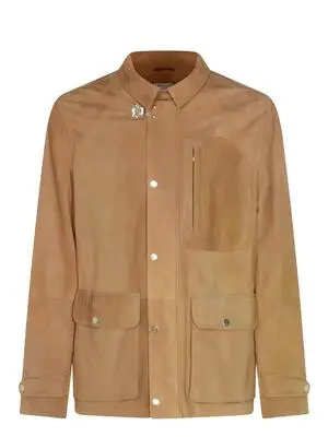 Brunello Cucinelli Suede Leather Jacket - Brown