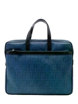 Fendi Zucca Spalmati Business Bag - Black