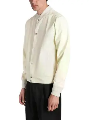 SALVATORE SANTORO Leather Bomber Jacket - Neutrals