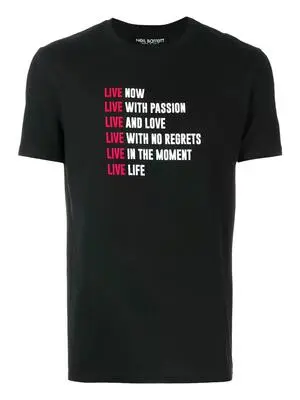 Neil Barrett Slogan Print T-shirt - Black