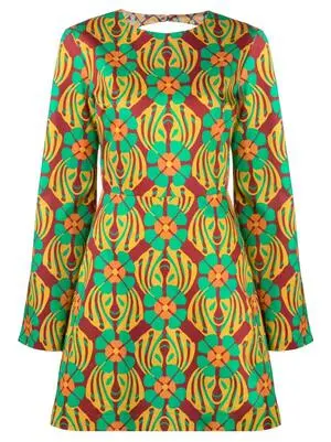 La DoubleJ Spock Floral-print Minidress - Red
