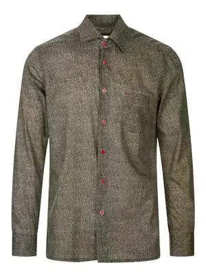 Kiton Textured-finish Button-up Shirt - Brown