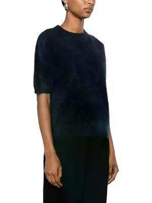 Soft Goat Short-sleeve Crewneck T-shirt - Blue