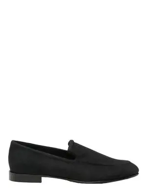 Canali Herringbone-pattern Loafers - Black