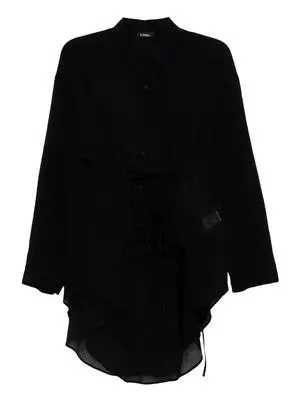 LIMI FEU Asymmetric Hem Chiffon Blouse - Black