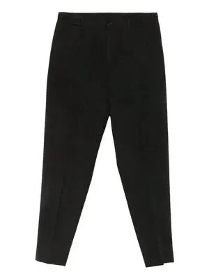 Tagliatore Textured Slim-fit Trousers - Black