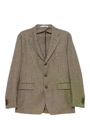 Tagliatore Houndstooth-pattern Single-breasted Blazer - Neutrals
