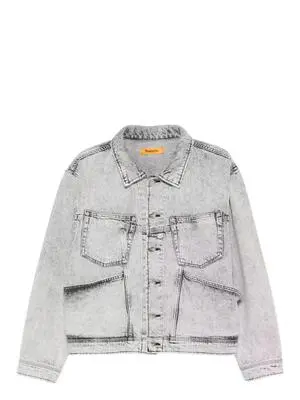 REPLAY Acid Wash Denim Jacket - Grey