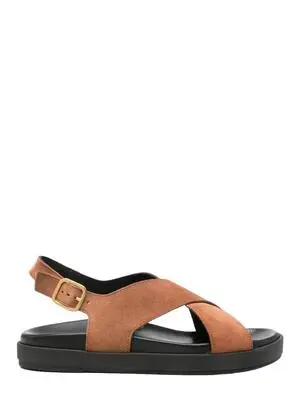 ALOHAS Nico Crossover Strap Sandals - Brown