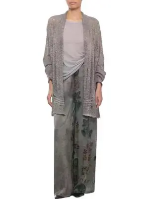 Avant Toi Open-knit Distressed Cardigan - Grey