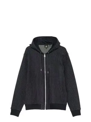 Mackage Pinstriped Zip-up Hoodie - Blue