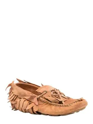 Alberta Ferretti Suede Fringed Shoes - Brown