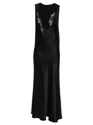 SIR. Montparnasse Lace-trim Racerback Maxi Dress - Black