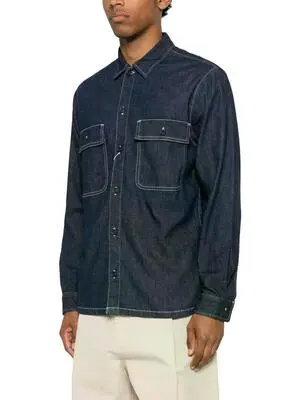 SAMSOE SAMSOE Patch-pocket Shirt - Blue