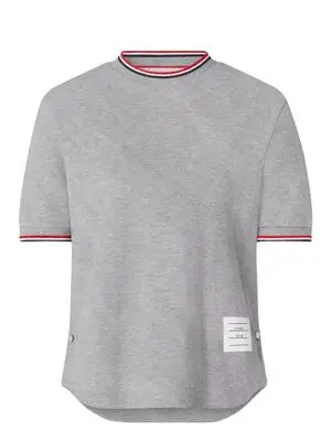 Thom Browne Rwb Tipping Pique T-shirt - Grey