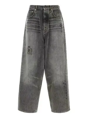 Balenciaga Tattoo Baggy Jeans - Grey