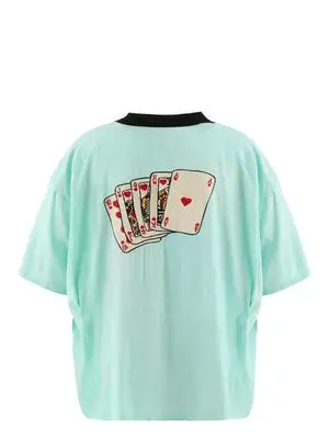 SAINT MXXXXXX Embroidered-logo Shirt - Blue
