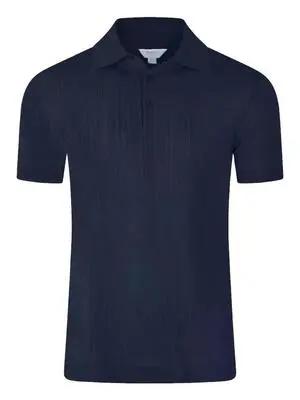 Malo Ribbed-knit Polo Shirt - Blue