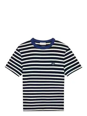 Maison Labiche Striped Heart Patch T-shirt - Blue
