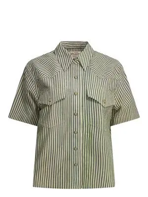 Filson Western Striped Cotton Shirt - Blue