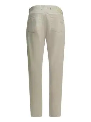 ZEGNA Zegna Logo-Patch Linen Twill Trousers