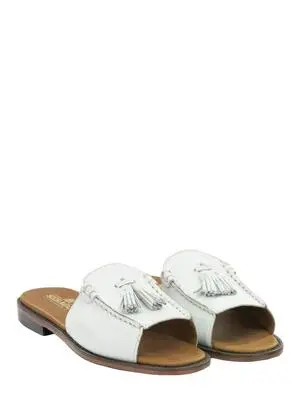 SEBAGO Tassel Detail Leather Sandals - White