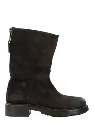 STRATEGIA SHOES Strategia Rear-zip Leather Ankle Boots - Brown