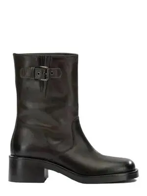 STRATEGIA SHOES Strategia Buckle-detail Leather Boots - Brown
