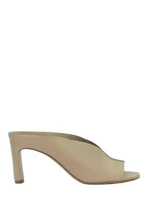 DEL CARLO 11725 Open-toe Leather Heeled Sandals - Neutrals