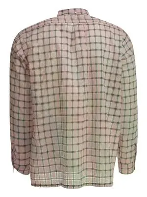 BEAMS Check-pattern Shirt - Pink