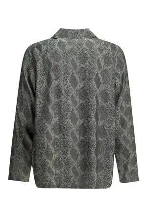 Needles Snakeskin-print Western-style Shirt - Grey