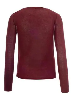 Max Mara Fine-knit Long-sleeve Sweater - Red