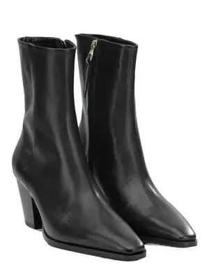 AeydĒ Hedvig Pointed-toe Leather Ankle Boots - Black