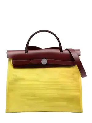 Hermès Hermès Toile Herbag Zip 31 Satchel Red