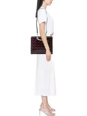 Dior Large Patent Cannage Lady Satchel - Red
