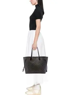 LOUIS VUITTON Damier Ebene Neverfull Gm Tote Bag - Brown