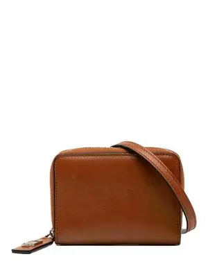Valentino Garavani Leather Vlogo Wallet On Strap Crossbody Bag - Brown
