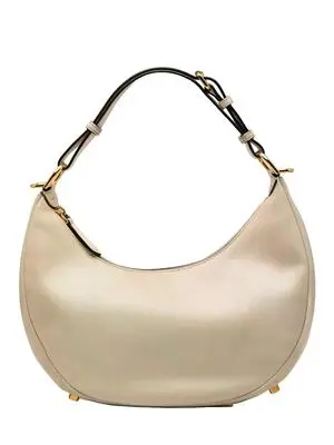 Fendi 2010-2026 Small Leather Fendigraphy Hobo Bag - Brown