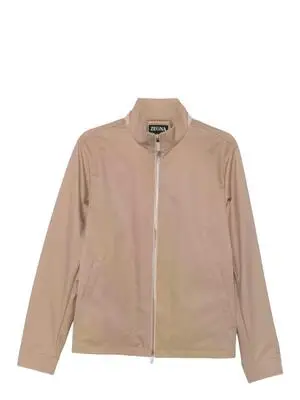 Zegna High-neck Zip-up Jacket - Neutrals