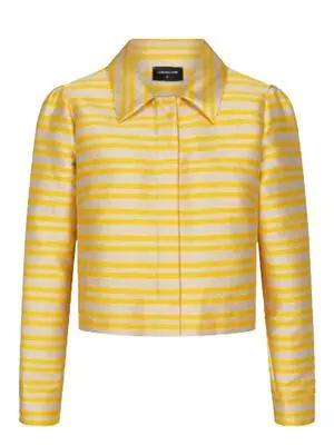 MARIANNA DÉRI Marianna Déri Cropped Jacket With Yellow Stripes