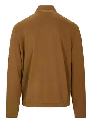 Moncler Logo Patch Zip-up Sweater - Neutrals