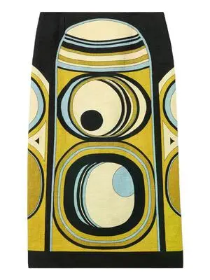 La DoubleJ La DoubleJ Sanctuary Motif Pencil Skirt Black