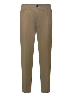 BE ABLE Riccardo Pleated-front Tapered Trousers - Brown