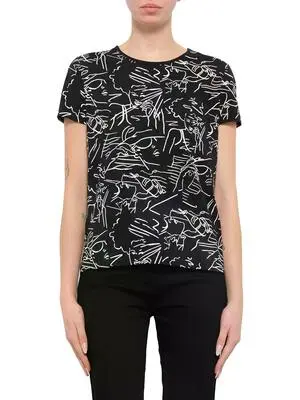 Kenzo Contrast Sketch Face T-shirt - Black