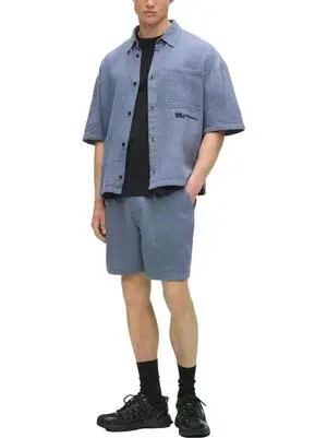 Karl Lagerfeld Crinkled Tailored Shorts - Blue