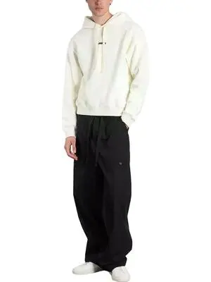JIL SANDER Logo Print Drawstring Hoodie - Neutrals