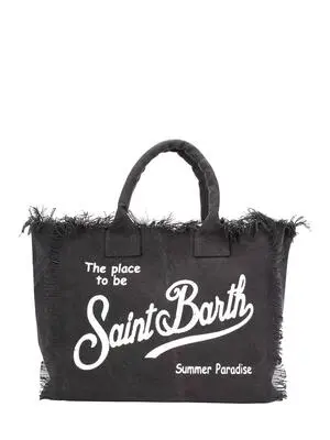 MC2 SAINT BARTH Logo Print Tote Bag - Black