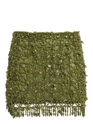 Cult Gaia Idalia Embellished Mini Skirt - Green